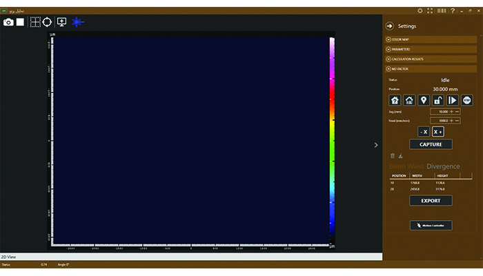 Light Analysis Software — ASHA Beam Profile